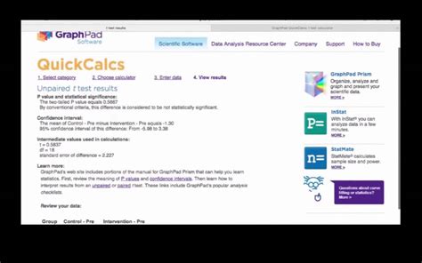 Carrying Out A T Test Using Graphpad Youtube
