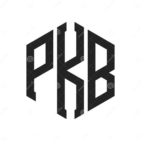 Pkb Logo Design Initial Letter Pkb Monogram Logo Using Hexagon Shape Stock Vector