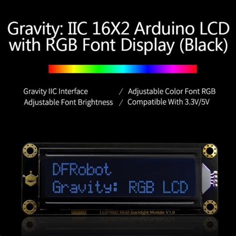 Gravity Lcd Display 16x2 I2c Rgb Hintergrundbeleuchtung Bastelgarage Elektronik Online Shop