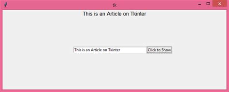 Tkinter 返回entry小部件的输入极客笔记