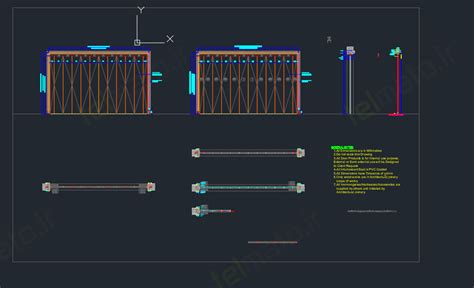 دانلود رایگان اتوکد و دتایل درب کرکره ای ، در کشویی و ریلی اتوماتیک