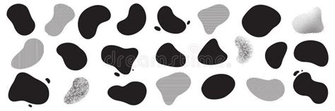 irregular blobs and organic shape splash or liquid forms vector