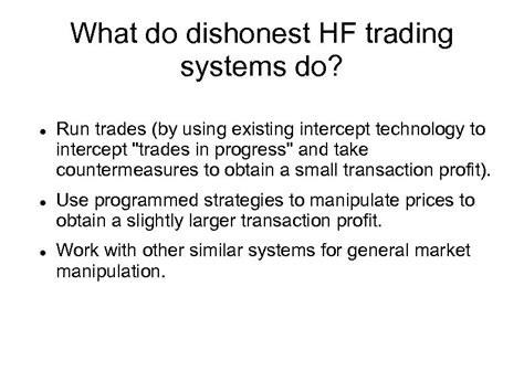 High Frequency Trading Systems Designs An Idiots Guide