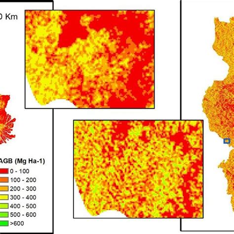 Aboveground Biomass Map Of Indonesias New Capital And Surrounding