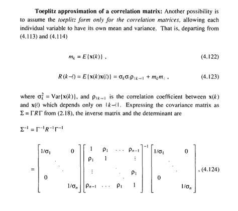 Bayesian Error Toeplitz Approximation Of A Correlation Matrix