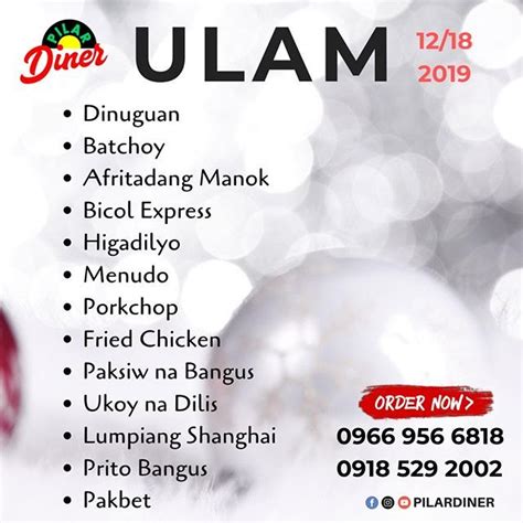 Ulam 12182019 Dinuguan Batchoy Afritadang Manok Bicol Express Higadilyo Menudo Porkchop