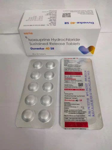 Isoxsuprine Hydrochloride Sustained Release Tablets 40mg At Rs 899 Box In Panchkula