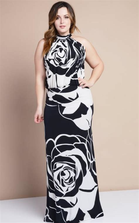 Plus Size Halter Maxi Dress Pluslookeu Collection