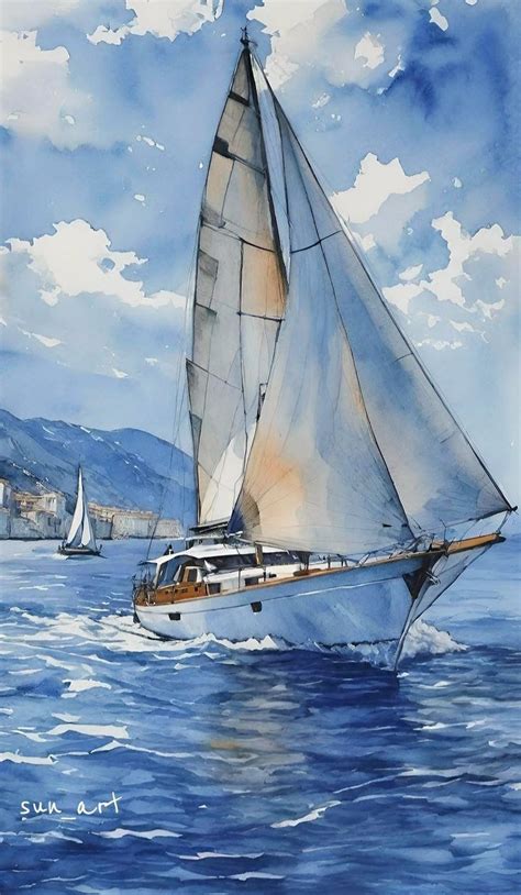 Pin Von Zuleide Spezia Auf Barcos Aquarellbilder Kunst Aquarell