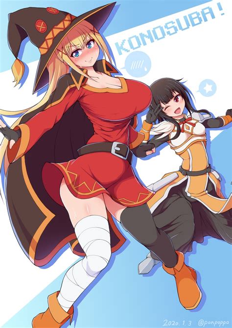 Megumin And Darkness Kono Subarashii Sekai Ni Shukufuku Wo Drawn By