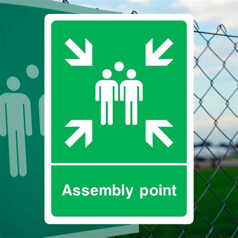 Assembly Point Sign Portrait Fire Safety Sign Assembly Point Sign Portrait Fire Safety Sign