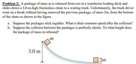 Solved Problem 2 A Package Of Mass M Is Released From Rest