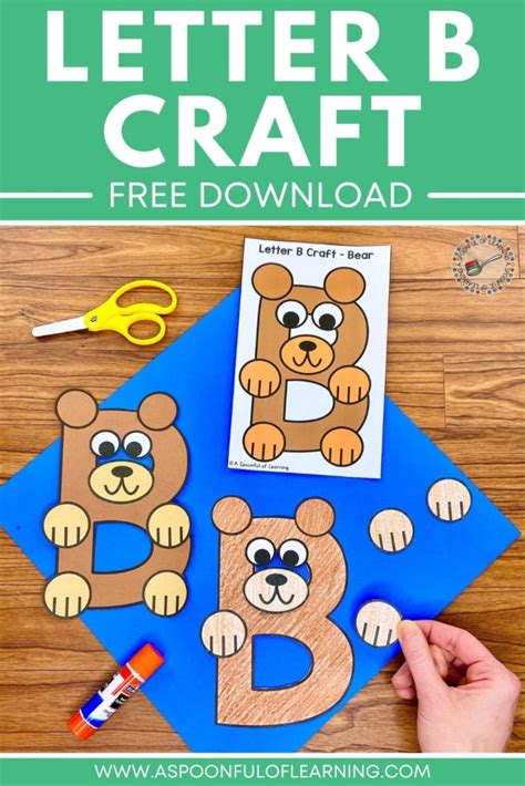 Letter B Craft Alphabet Crafts A Spoonful Of Learning