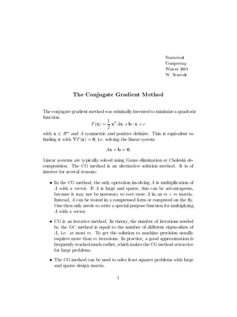 Conjugate Gradients Pdf