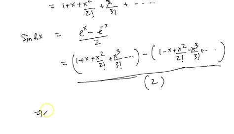 Solved Prove That Sinhx E X E X 2 Coshx Ex E X 2 Is