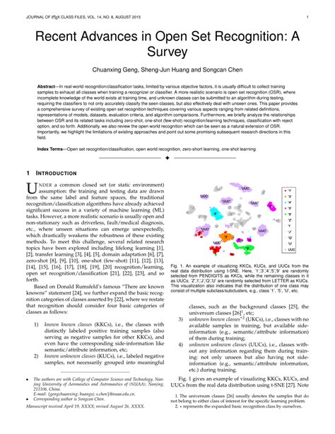 Pdf Recent Advances In Open Set Recognition A Survey