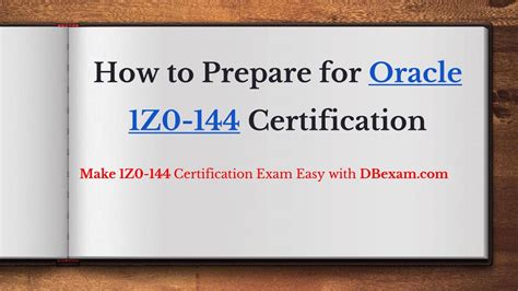 Pdf 1z0 144 Oracle Database 11g Program With Plsql Certification