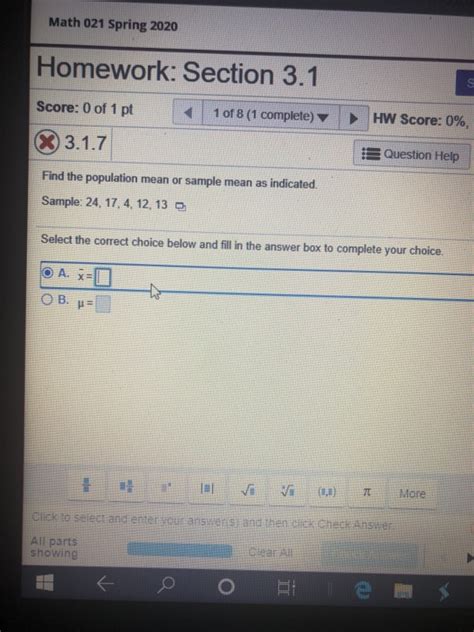 Solved Math 021 Spring 2020 Homework Section 3 1 Sav 1 Of 8