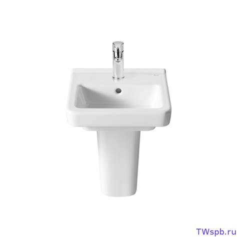 Маленькая подвесная раковина, размер 35х32 см, прямоугольная, Roca Dama ...