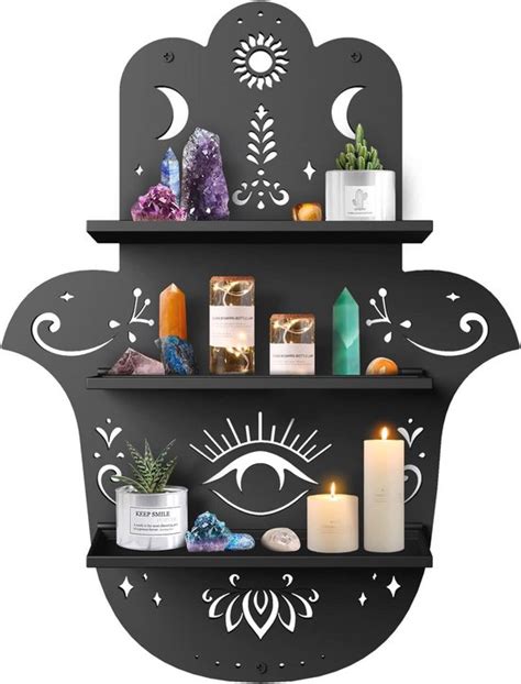 Wanddecoratie Voor Kristallen En Stenen Spirituele Muurdecoratie Voor Meditatie En Bol