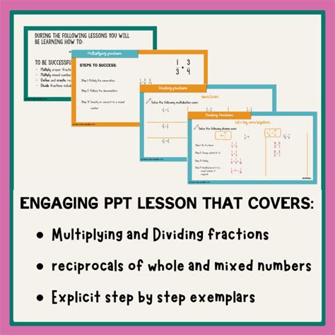 Multiplying And Dividing Fractions POWERPOINT LESSON Teacher Professional Development
