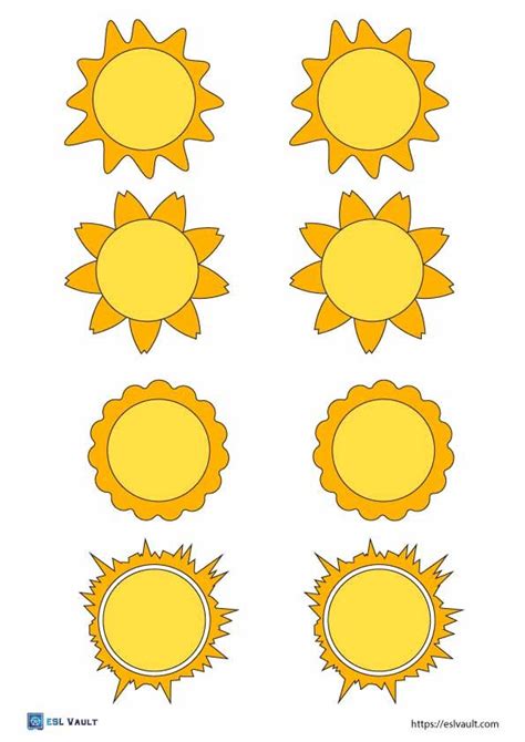 31 Free Printable Sun Templates And Outlines Esl Vault