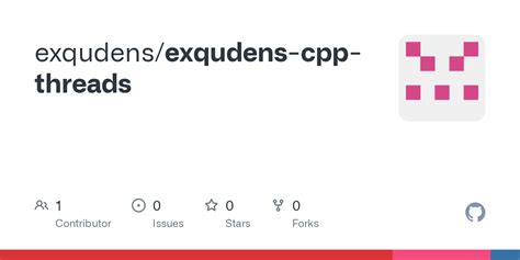 GitHub Exqudens Exqudens Cpp Threads
