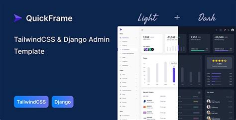 Quickframe Tailwindcss And Django Admin And Dashboard Template