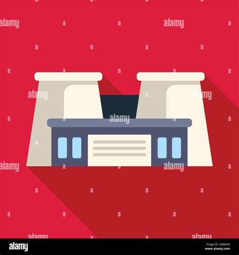 Nuclear Power Plant Building Generating Electricity With Steam Coming From Cooling Towers Stock