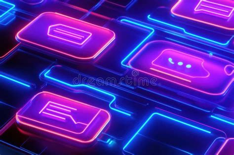 Glowing Chat Interface With Message Bubbles And Notification Alerts Highlighting Digital
