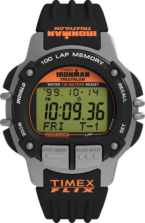 Timex Mens Ironman Triathlon Flix 100 Lap 42mm Watch