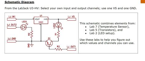 Design A Circuit Based On The Schematic Diagram Schematic Diagram From The Labjack U3 Hv Select