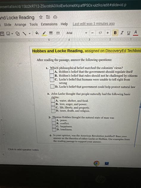 answered hobbes and locke reading assigned on… bartleby
