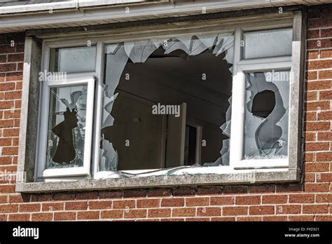 Broken Windows Stock Photo Alamy
