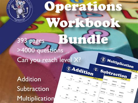 Operations Addition Subtraction Multiplication Increasing Difficulty Workbooks Teaching