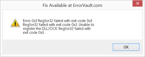 How To Fix Error 0x3 Regsvr32 Failed With Exit Code 0x3 Regsvr32 Failed With Exit Code 0x3