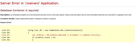 Database Container Is Required For Free Table Issue Tombrothers