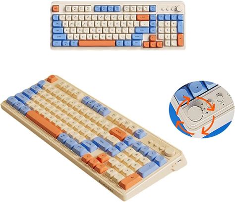 Sikai Case Wireless Gaming Keyboard 98key Bluetooth 2 4g