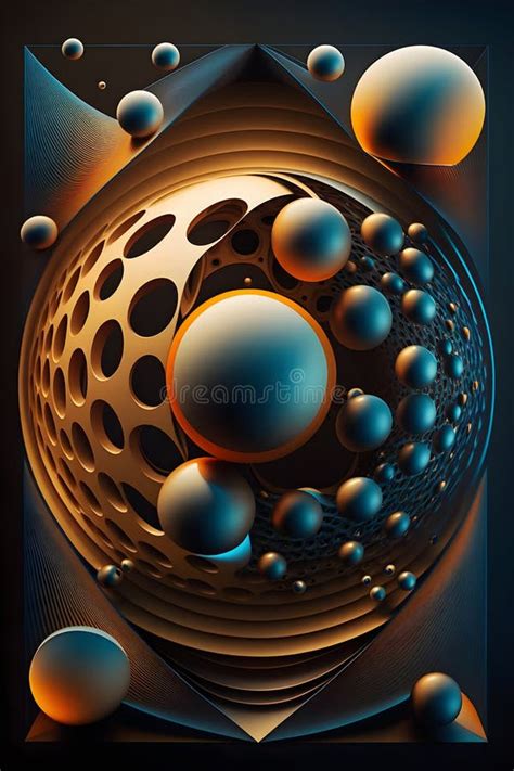 Generative Ai Illustrations Geometry Patterns Background Mixed