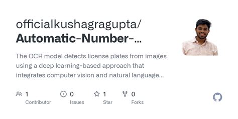 Github Officialkushagragupta Automatic Number Plate Recognition System And Facial Recognition