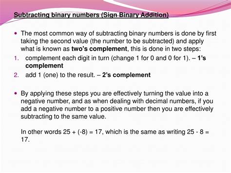 Ppt Binary Arithmetic Addition Subtraction And Representing Numbers Powerpoint Presentation