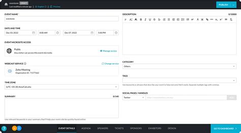 Zoho Webinar Integration In Zoho Backstage