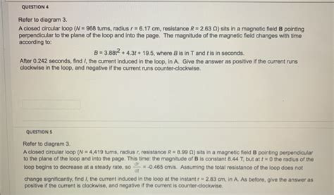 Solved QUESTION Refer To Diagram A Closed Circular Loop Chegg Com