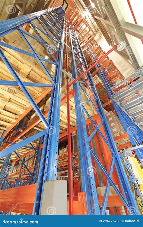 Automatic Warehouse Shelving System Stock Image Image Of Robot Logistics 294776739