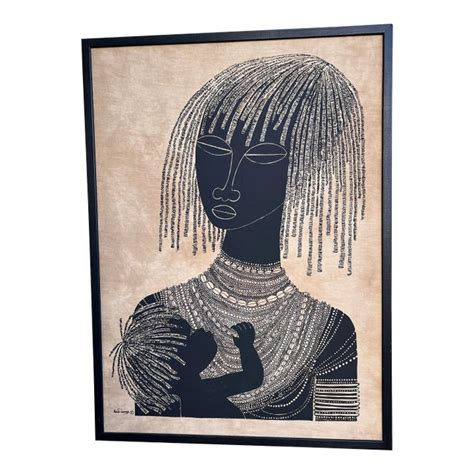 Vintage African Print On Fabric By Batik Artist Heidi Lange Kenya