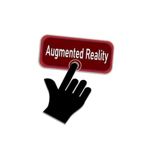 Premium Vector Hand Mouse Cursor Clicks The Augmented Reality Button