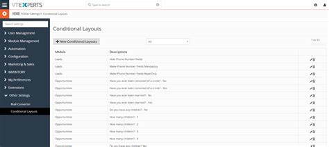 Vtiger Conditional Layoutsbased On Fields Extension — Vtiger