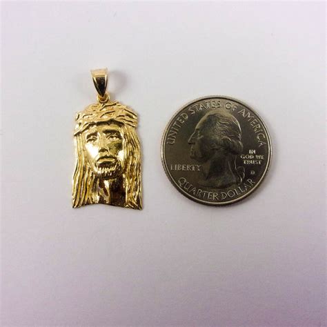 Solid 14k Yellow Gold Jesus Piece Gold Jesus Pendant 33g 1 Etsy