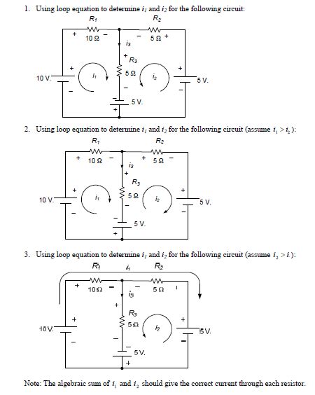 Solved 1 Using Loop Equation To Determine I And Iz For The