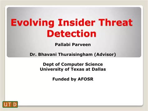 Ppt Evolving Insider Threat Detection Powerpoint Presentation Free